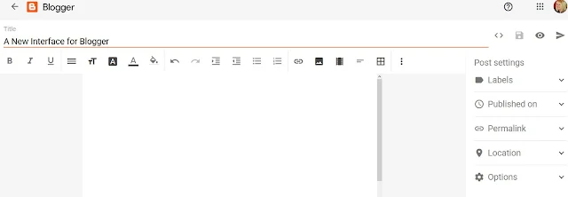 A New Interface for Blogger | Life and Linda