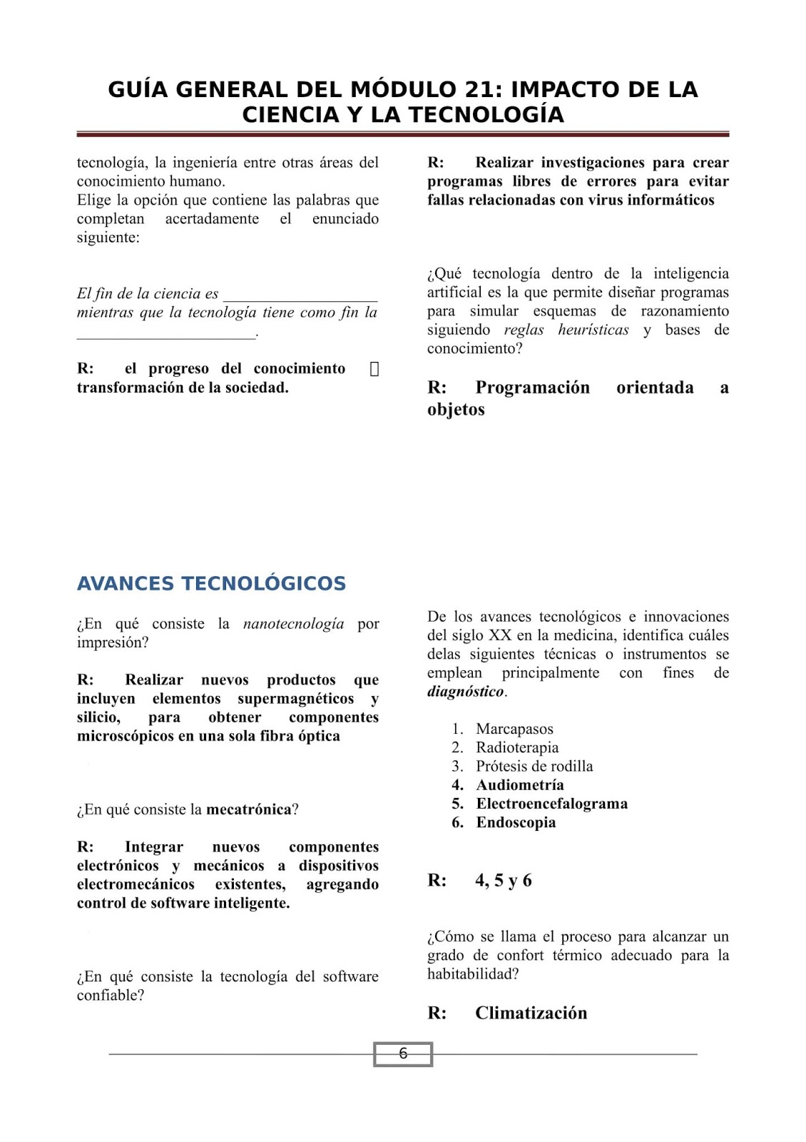Guías Nuples GDL: Modulo 21 Impacto De La Ciencia Y Tecnologia