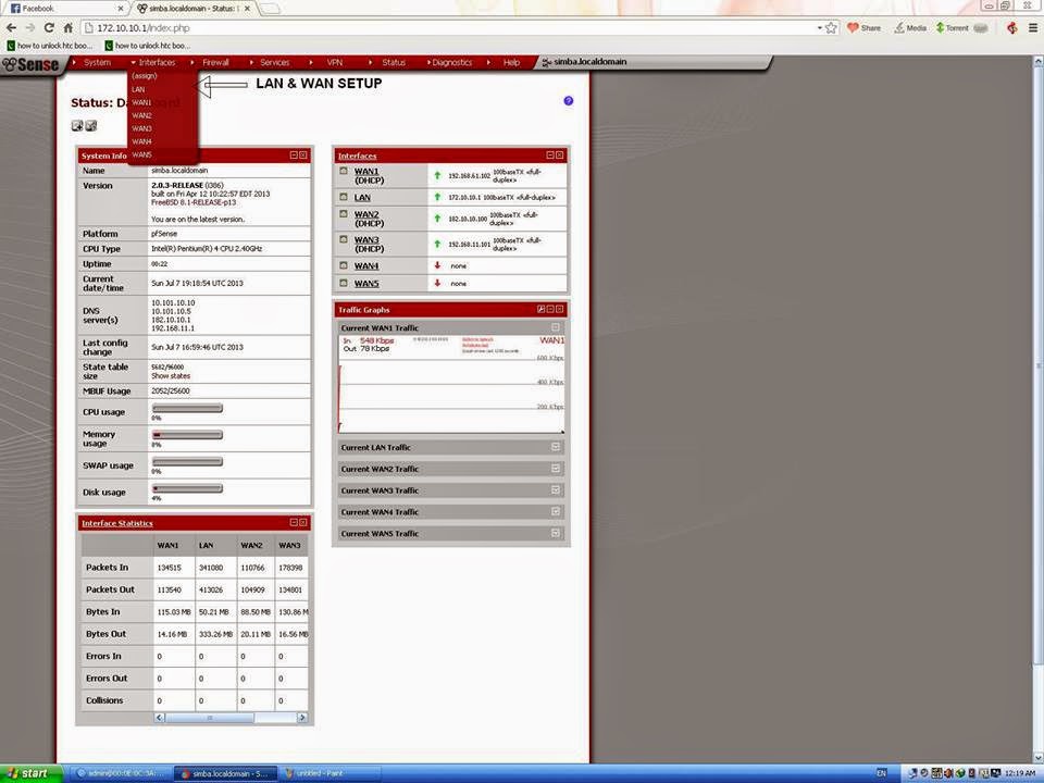 Pfsense Load Balancing Server's