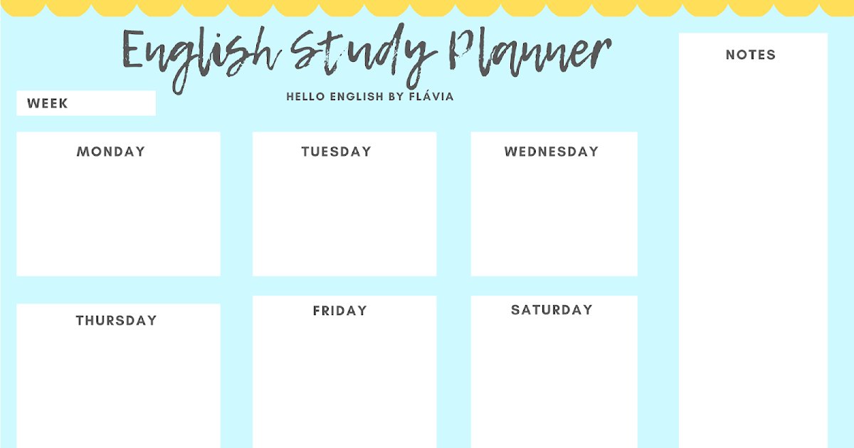 English Study Planner para Você!