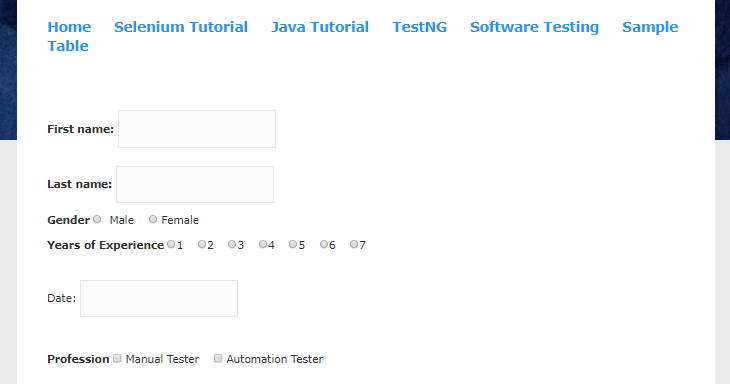 Assignment 3 Automate Demo About Me Form Using Selenium