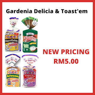 Harga Baru 12 Produk Roti Gardenia Yang Naik Mulai 1 Disember
