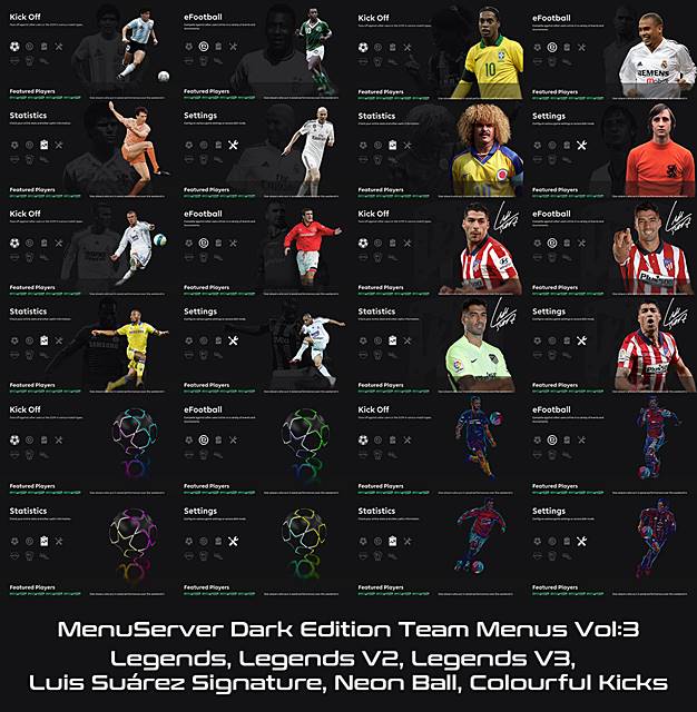 Dark Edition Team Menu Mods V5 - PES 2021 - Santri Shareit