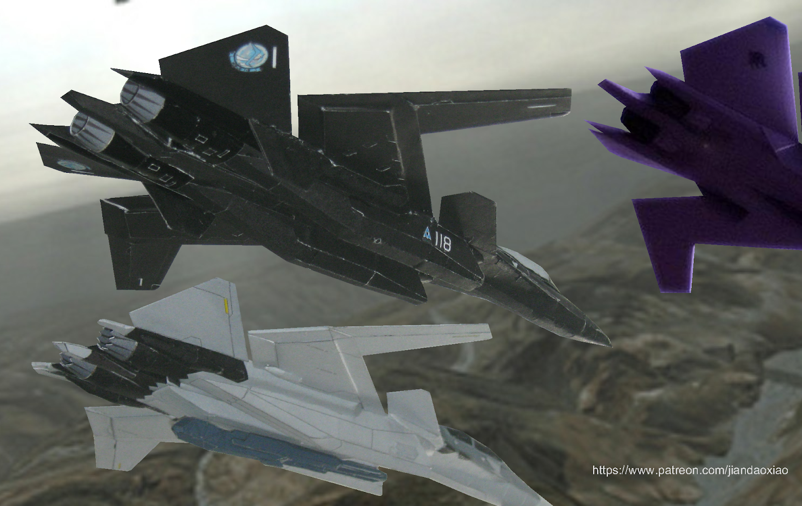 Ace Combat Model - Drawings: X-02 Wyvern