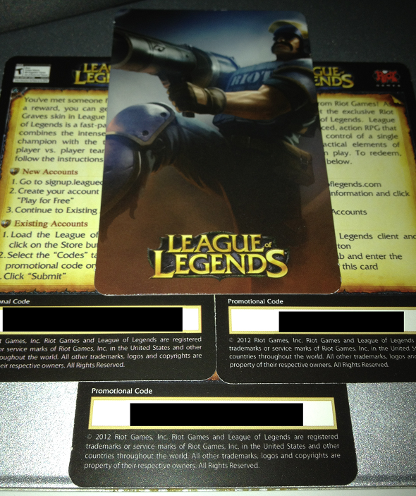 Surrender at 20: Riot Graves Skin Code x3 Giveaway [ Closed ]