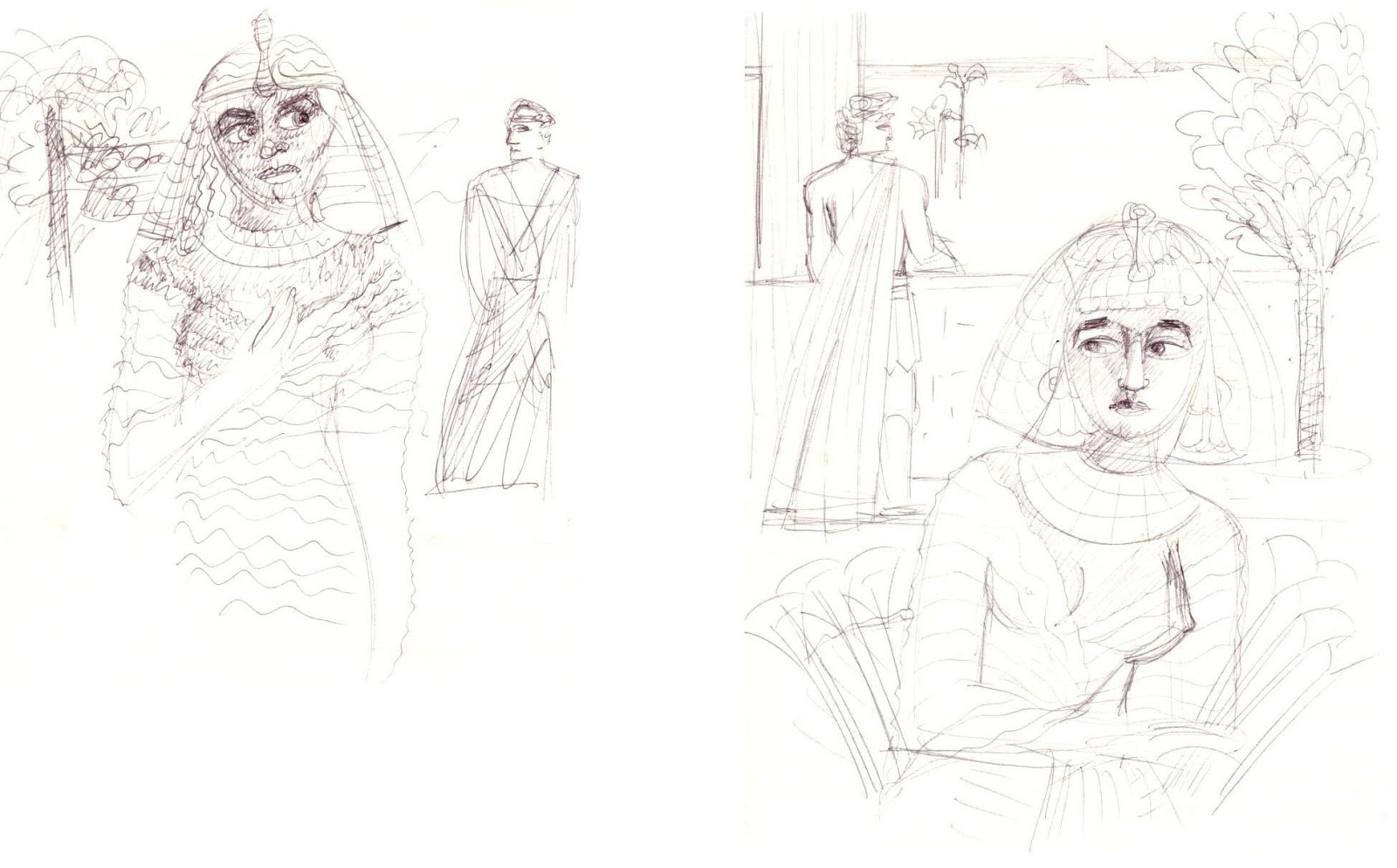 Cleopatra: Set of Gesture Drawings