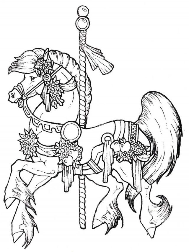 Kids Page: - Carousel Colo Colouring 234587 Horse Coloring Pages