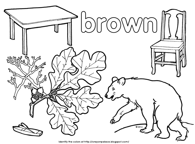 Brown Color Preschool Worksheet Coloring Colors Worksheets Pages ...