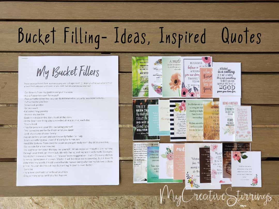 MyCreativeStirrings Bucket Filling Ideas For Adults MyCreativeStirrings Bucket Filling Ideas For Adults