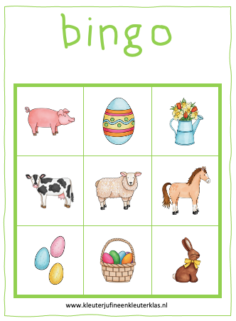 Kleuterjuf in een kleuterklas: Plaatjes bingo | Thema LENTE
