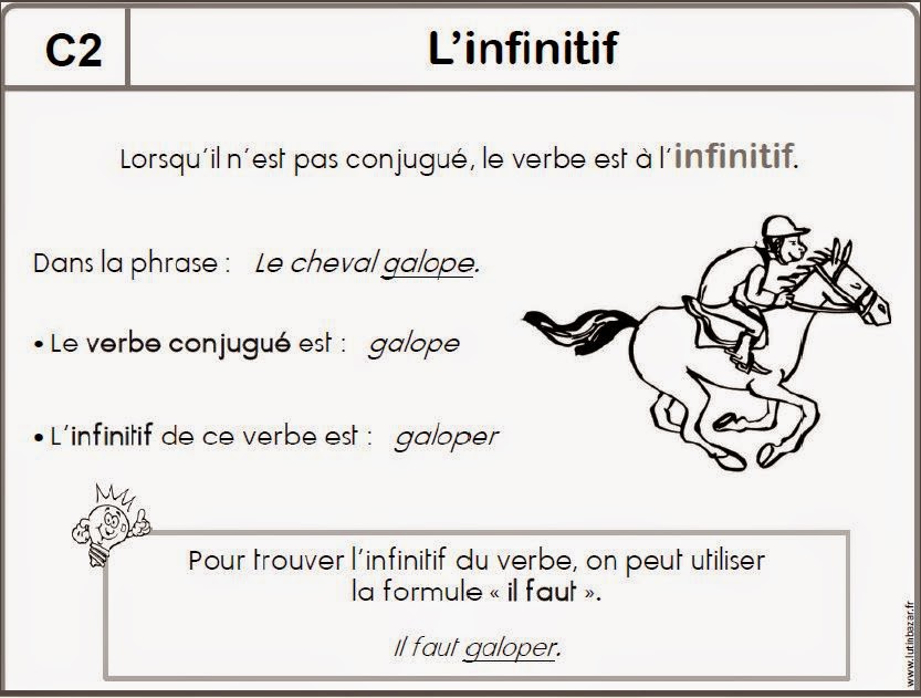 ISA FRENCH 2: C2 : VERBE CONJUGUE / VERBE A L'INFINITF