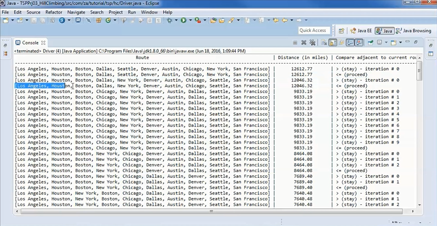 Prototype Project: Traveling Salesman Problem (TSP) By Hill Climbing - JAVA 8 Tutorial