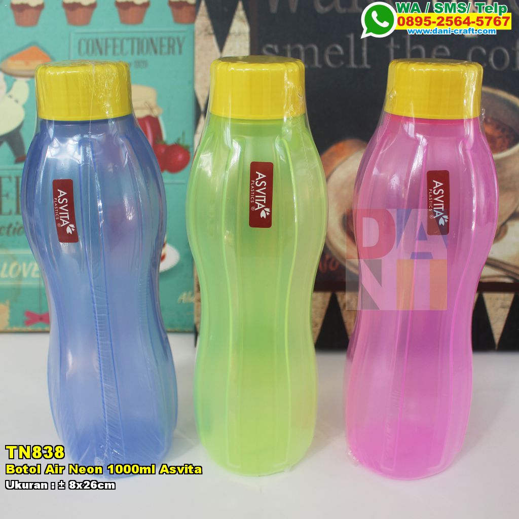 Botol Air Neon 1000ml Asvita | Souvenir Pernikahan