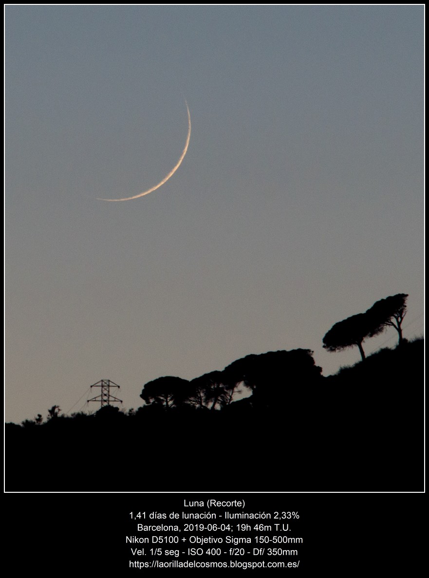 La orilla del Cosmos: Disfrutando de la primera y segunda noche de lunación