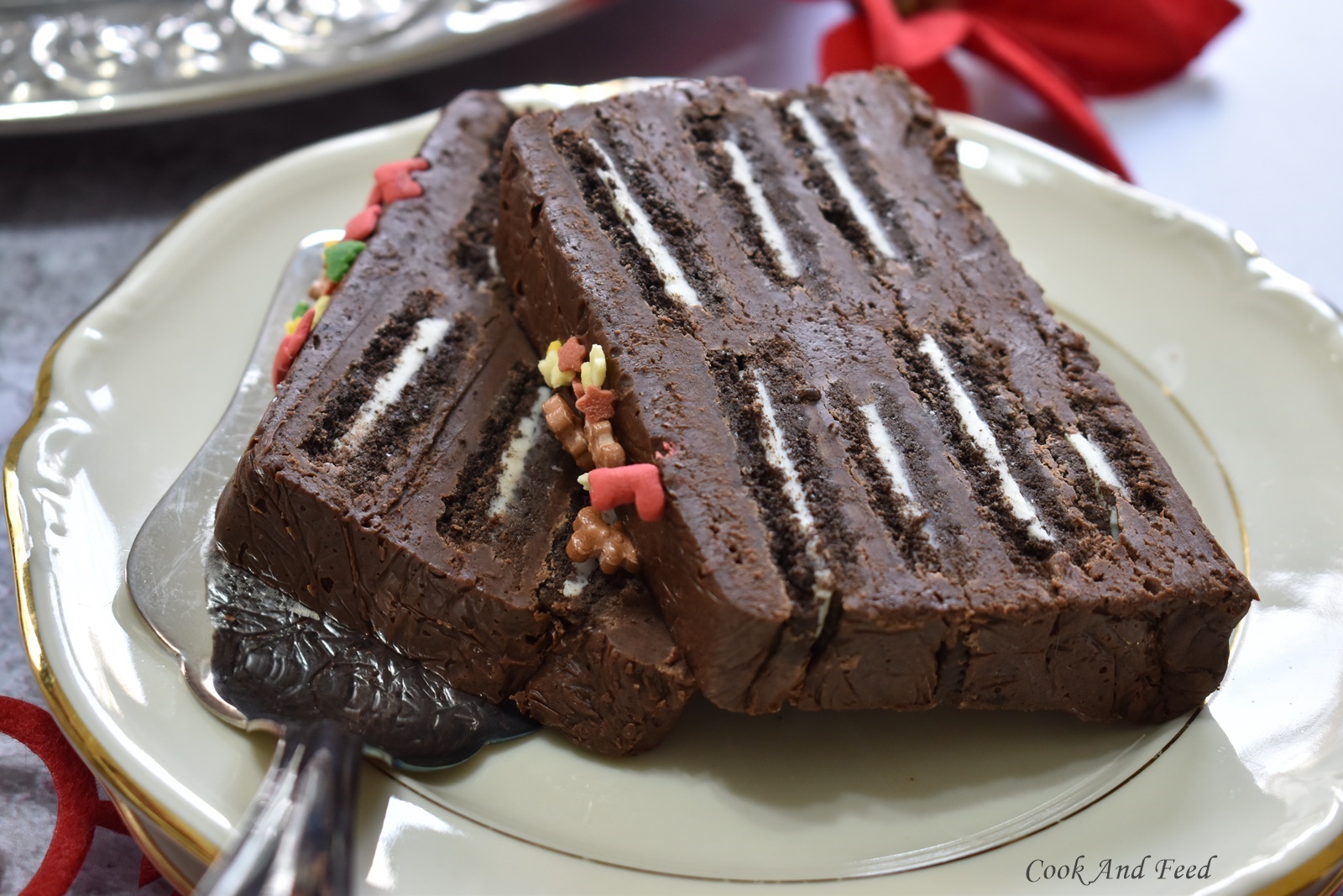 Κορμός με μπισκότα oreo/Oreo Cookie Log | Cook And Feed