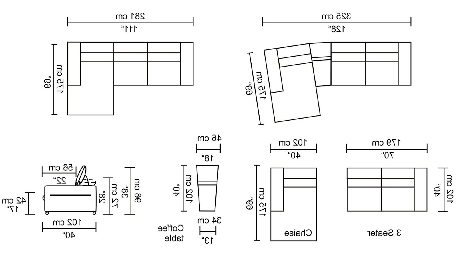 Standard Couch Dimensions | Wall Painting