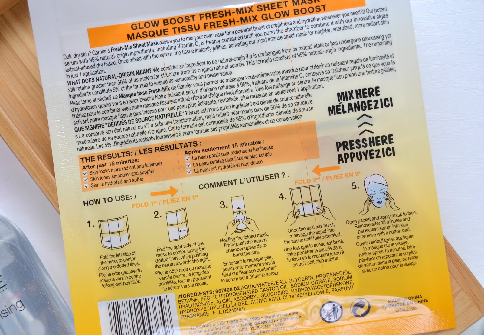 SHEET MASK | Garnier SkinActive Fresh-Mix Sheet Masks | Cosmetic Proof ...