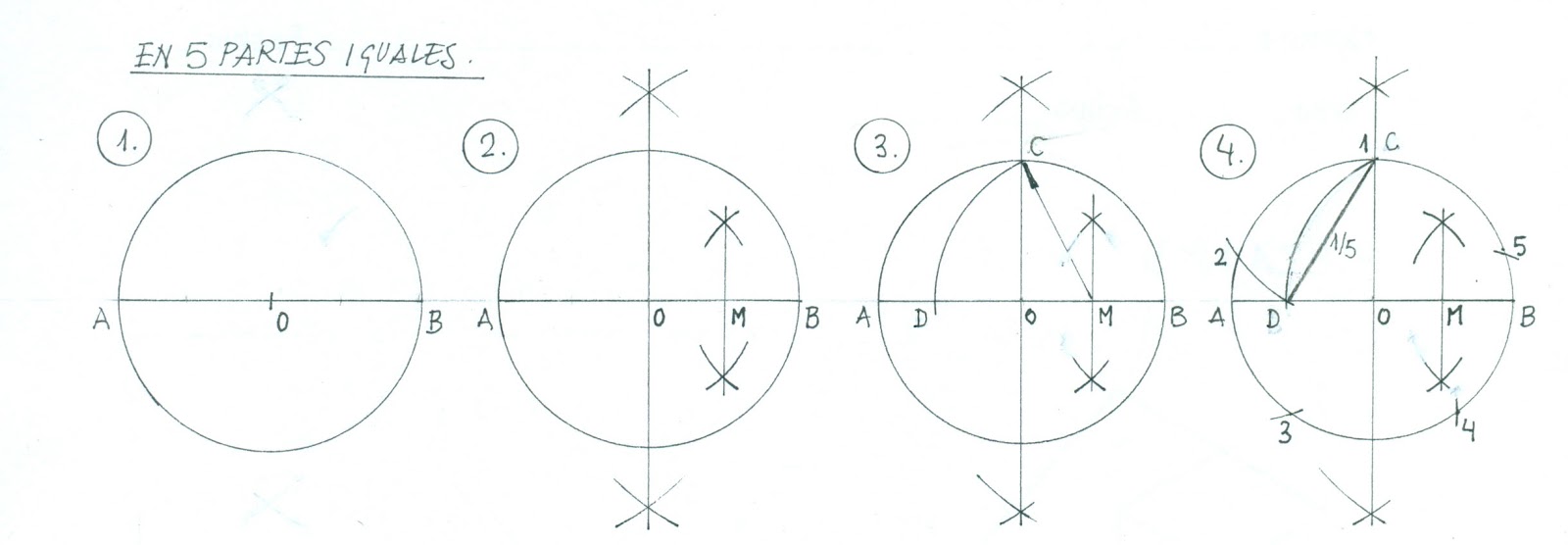 EL DOMINIO DEL DIBUJO: T 11. División de una circunferencia en partes ...