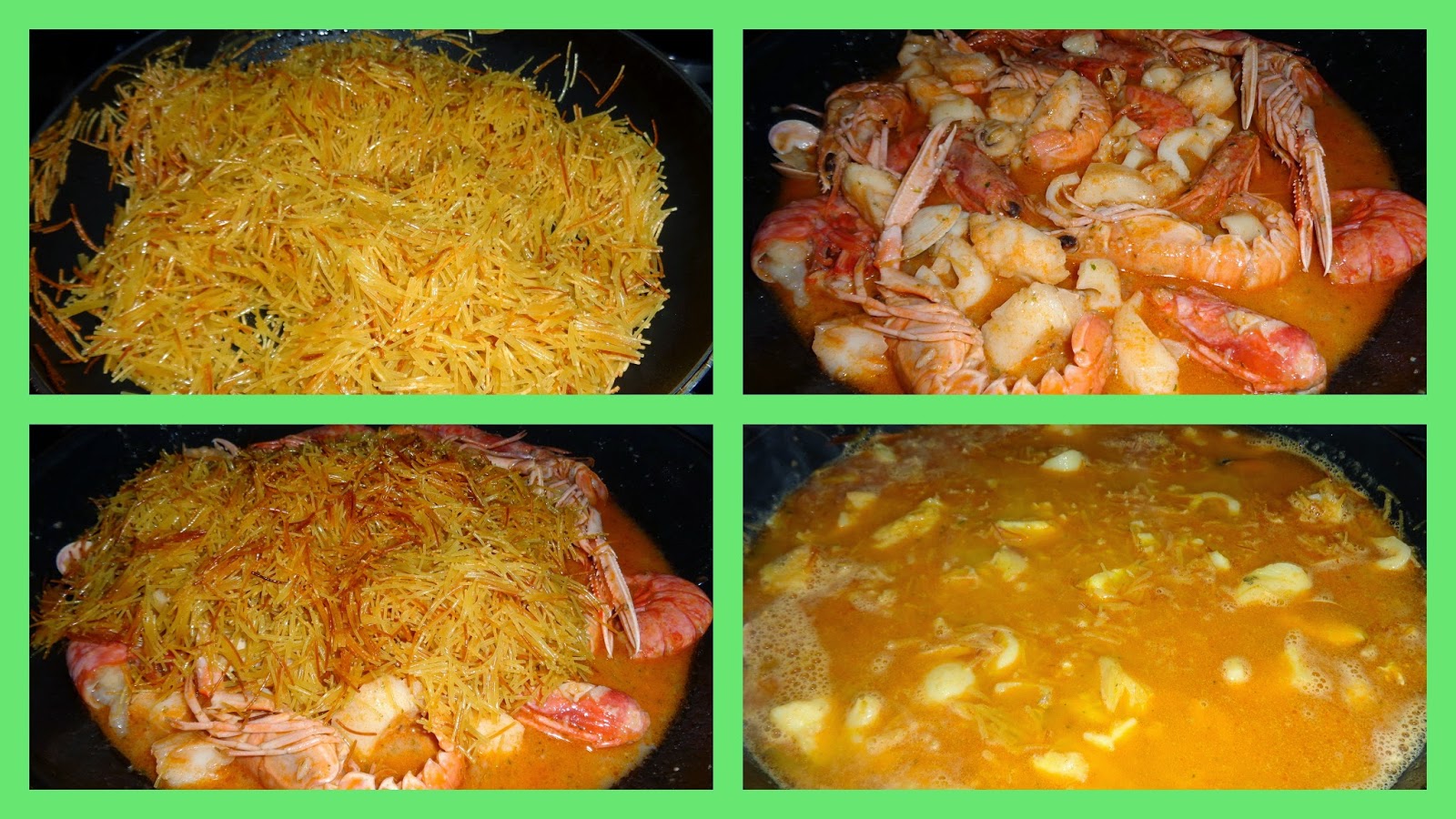 RECETAS DE MI MADRE Y MIAS: Fideos finos con marisco
