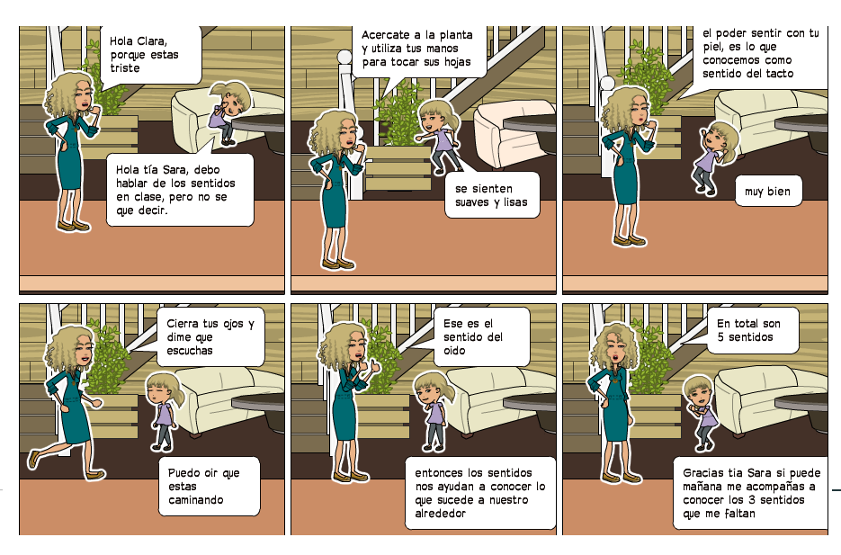 Los Cinco Sentidos: Tira Cómica