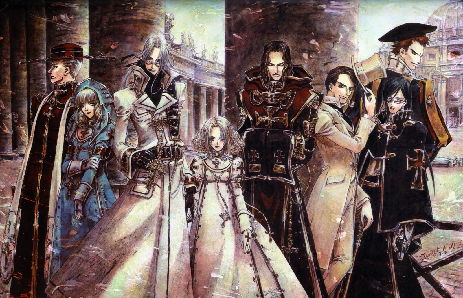 il ventaglio di piume: Trinity Blood, i disegni di Thores Shibamoto