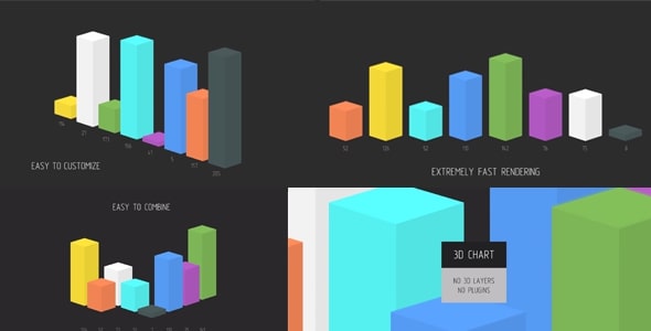 Colorful 3D Charts - After Effects Template