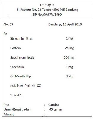 Mapel Ilmu Resep ( Macam - macam sediaan farmasi ): Pulvis ( Serbuk )