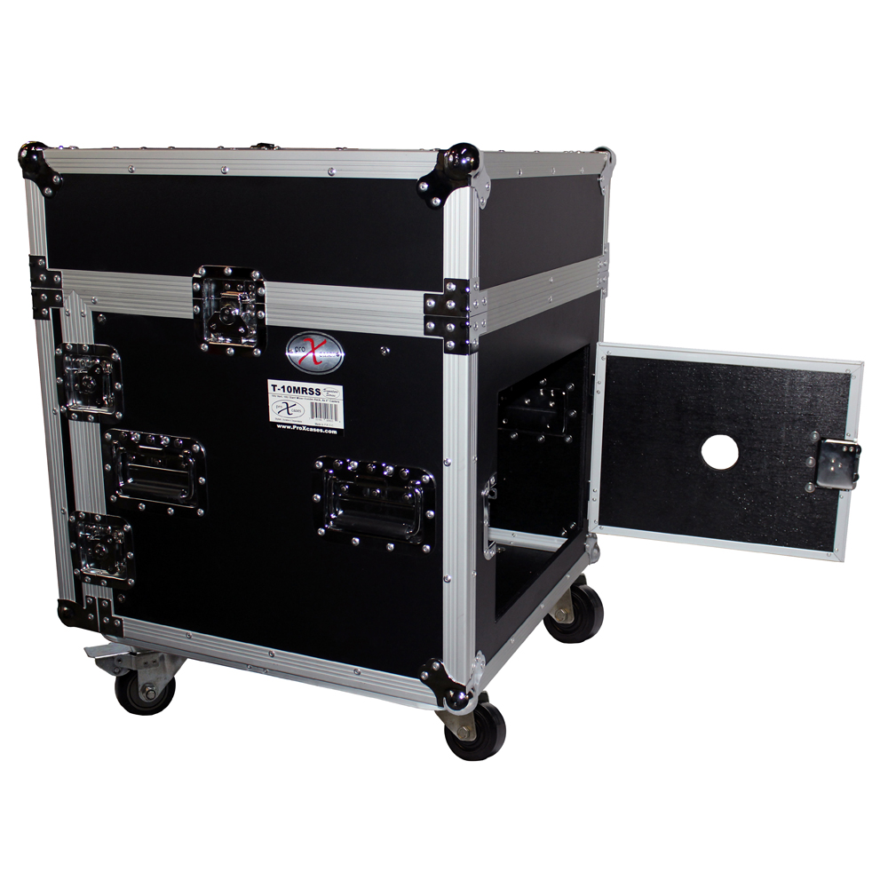 Pro X Cases: 10 Space Amp Rack 10 Slanted Top 10U 10U Mixer DJ Combo ...