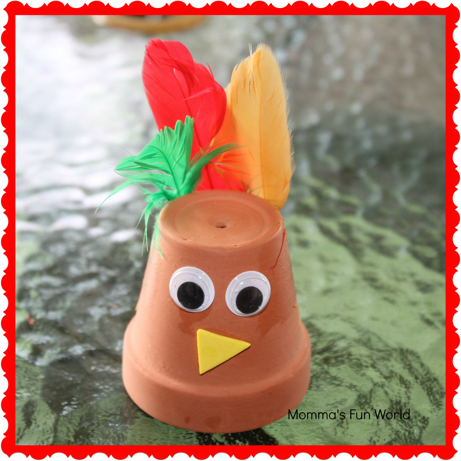 Momma's Fun World: Turkey terra cotta pot craft
