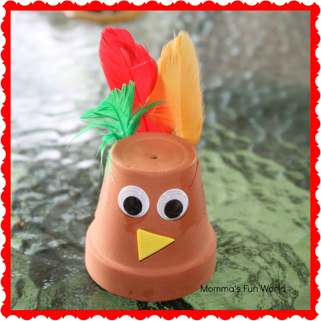 Momma's Fun World: Turkey terra cotta pot craft