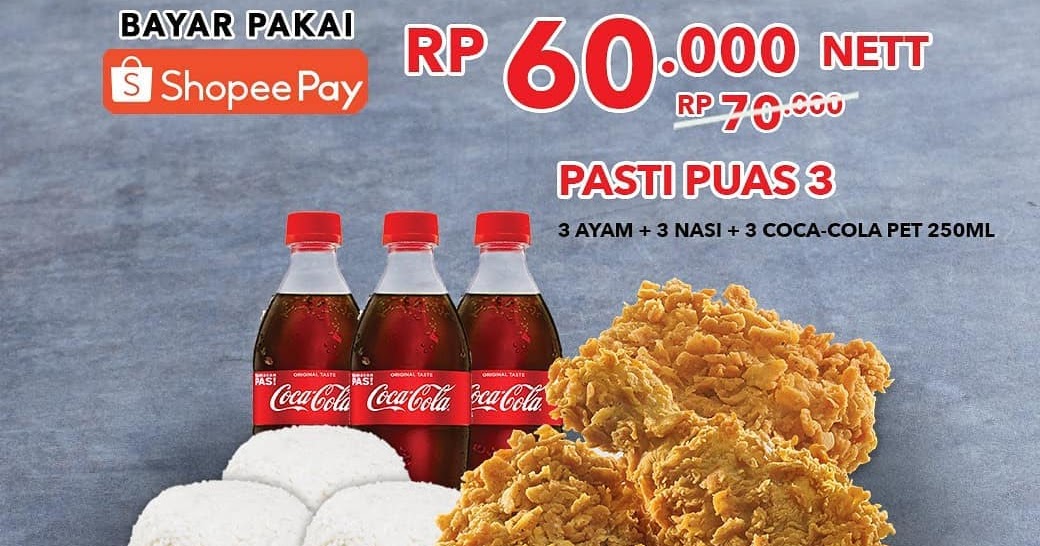 CFC Promo Paket Bertiga Pasti Puas & Kenyang Bayar Pakai ShopeePay | scanharga