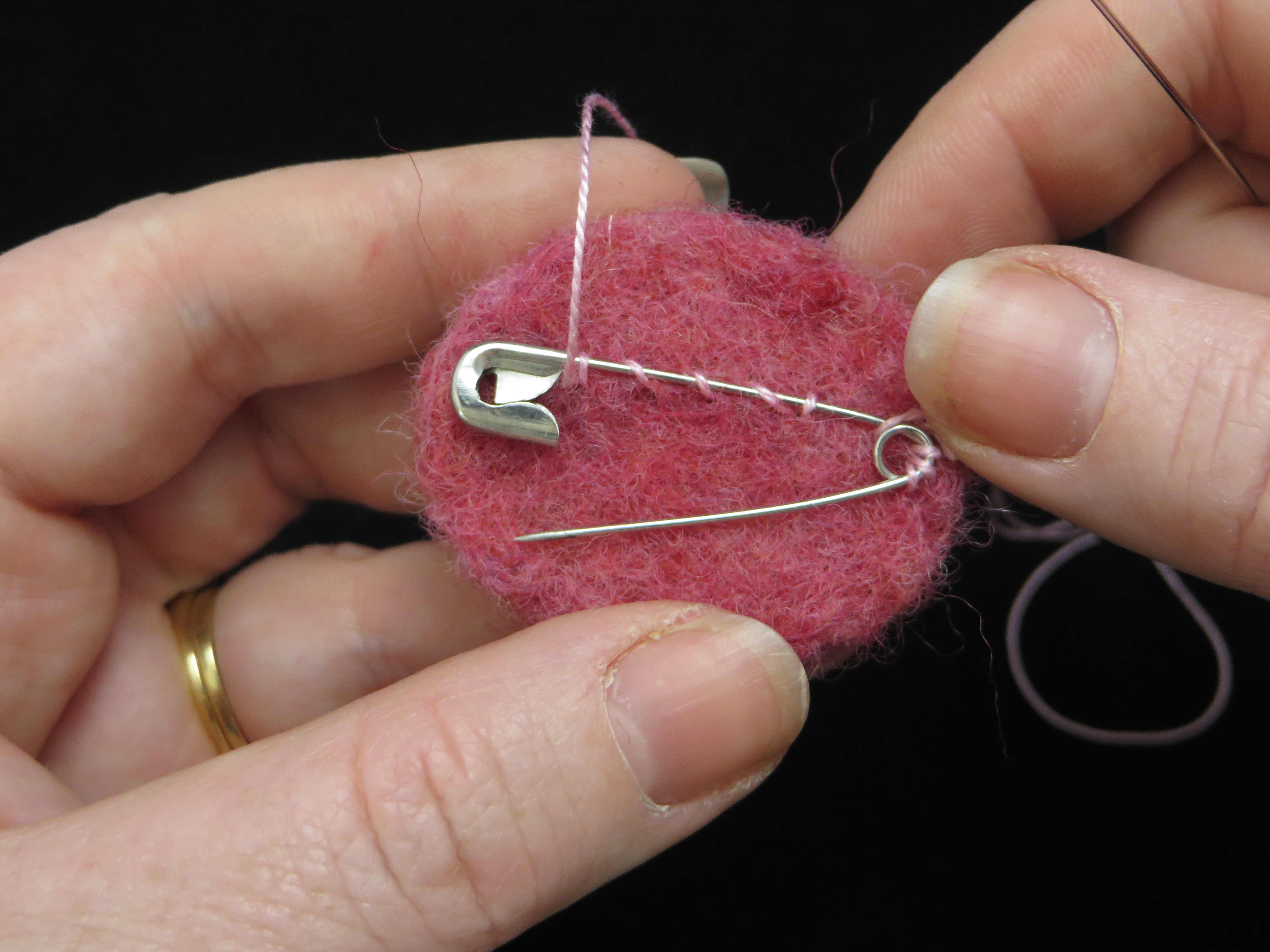 Little Handfuls Mini Bears: How to Needle Felt a Brooch or Pin, for ...