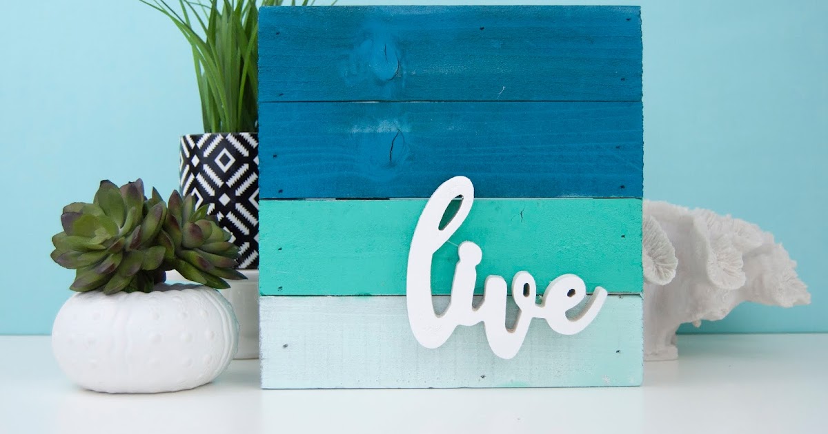 Blue Ombre Painted Pallet Sign | Jen Gallacher