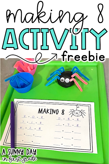 Ways to Make 8 Spider Activity (freebie) | A Sunny Day in First Grade