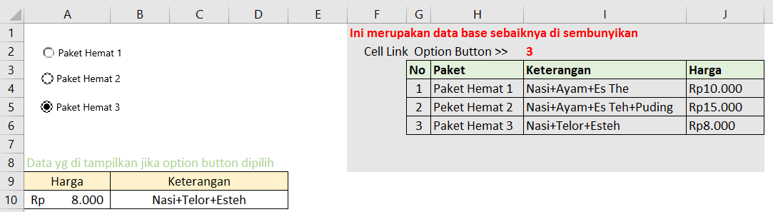 Tabel Interaktif Dashboard Dengan Excel 2016 (2. Option Button & Group ...
