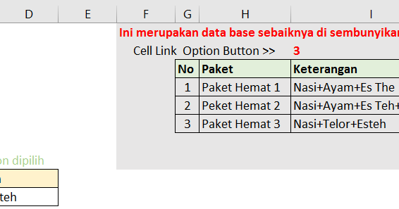 Tabel Interaktif Dashboard Dengan Excel 2016 (2. Option Button & Group ...