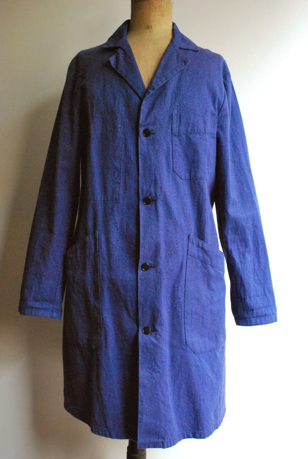 encore: 1950s~1960s french work coat blue "chambray"