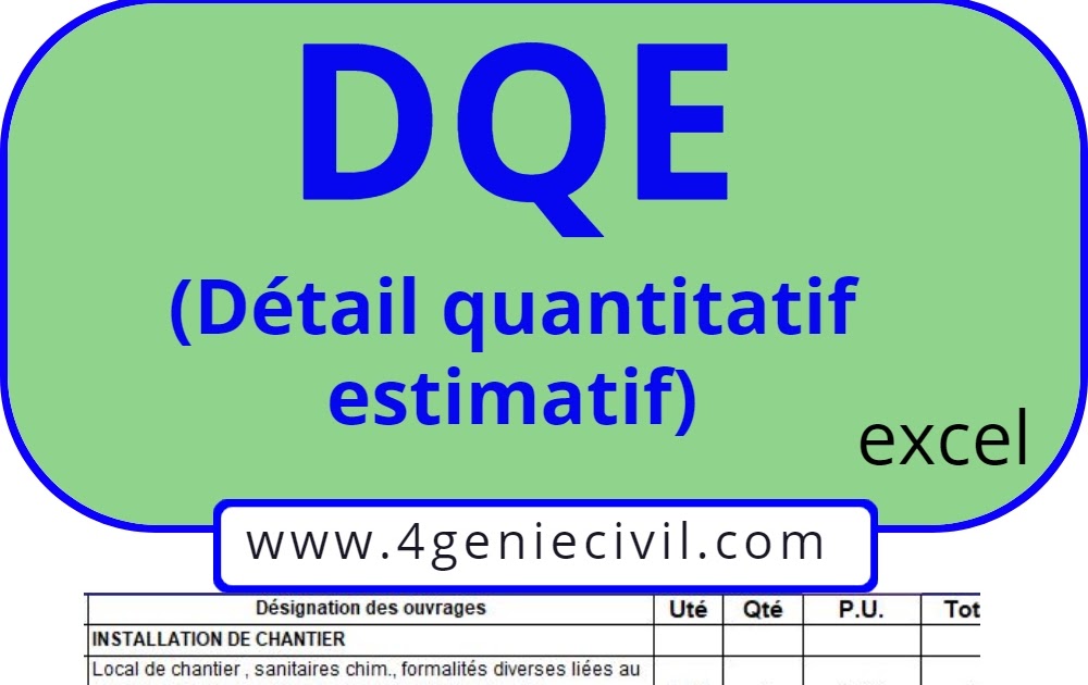 Exemple de DQE excel