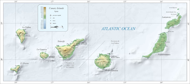 ISLAS CANARIAS - MAPAS GEOGRÁFICOS DE ISLAS CANARIAS (ESPAÑA)