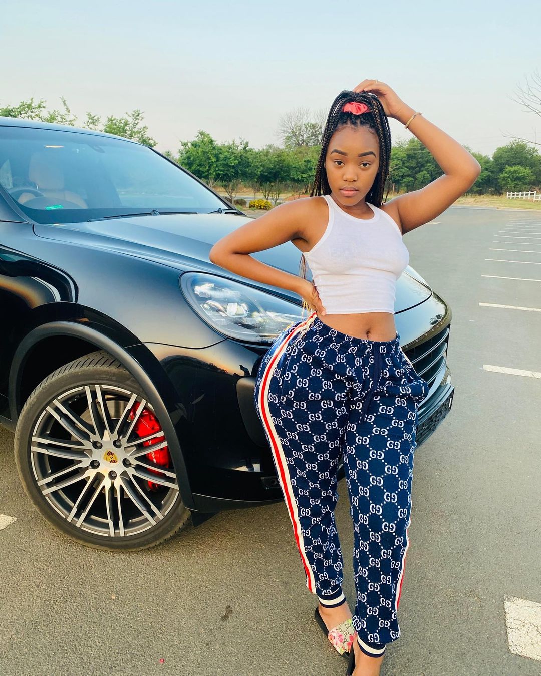 Photos of Andiswa Selepe car pose