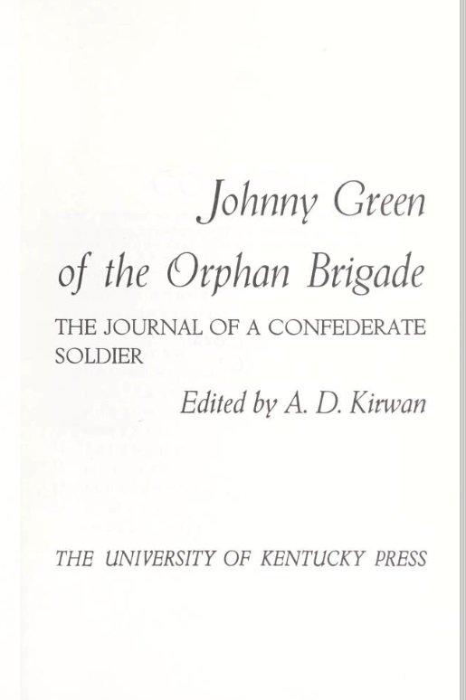 Ohio County, Kentucky History: Orphan Brigade - Civil War - CSA