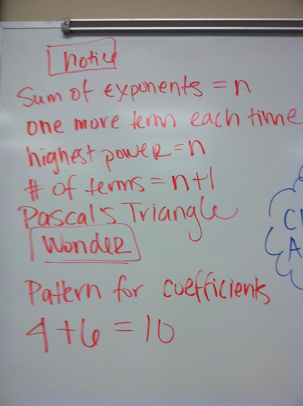 EPSILON-DELTA: Noticing and Wondering with the Binomial Theorem
