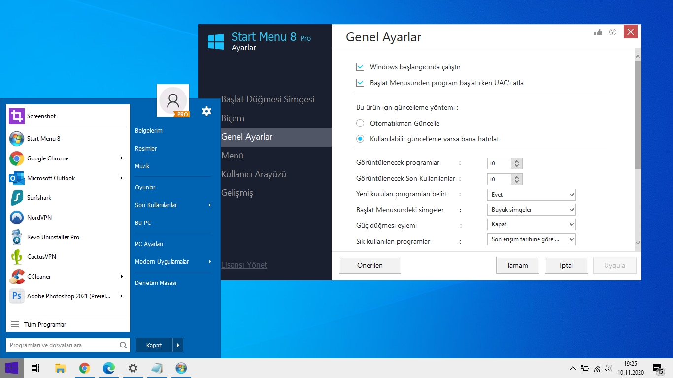 iObit Start Menu 8 Pro - Ücretsiz Lisans 2021 hemen indir