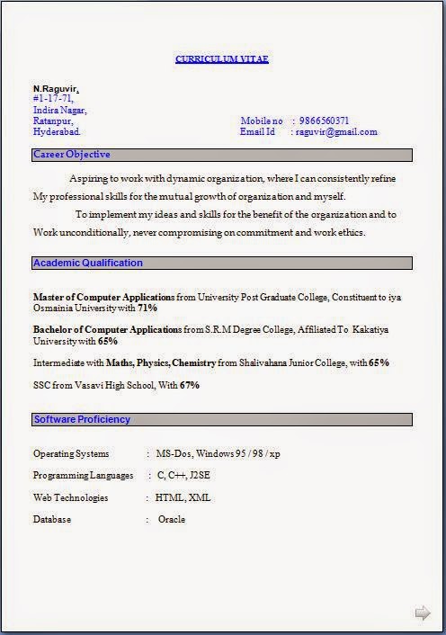 my first resume template