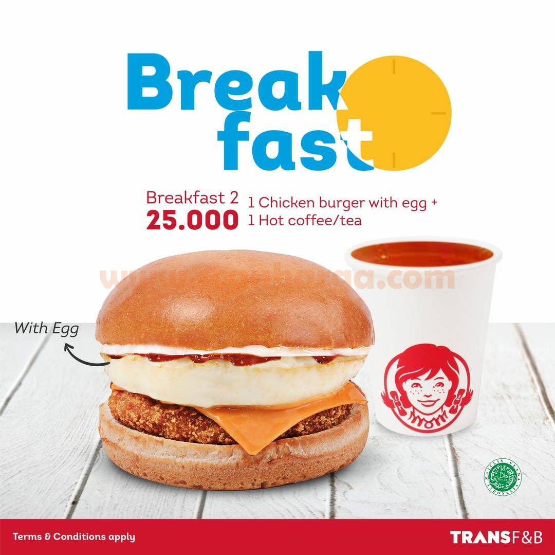WENDYS Promo Spesial PAKET BREAKFAST harga mulai Rp 20.000 | scanharga