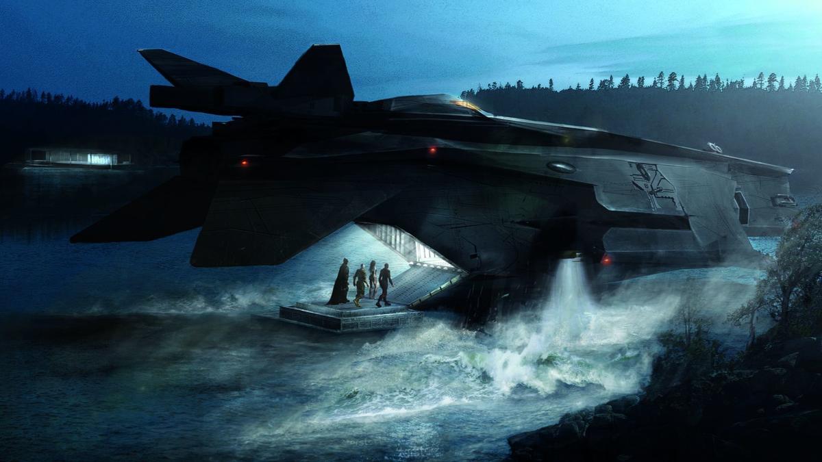 「ジャスティス・リーグ」フライングフォクス内部がよくわかるコンセプトアート