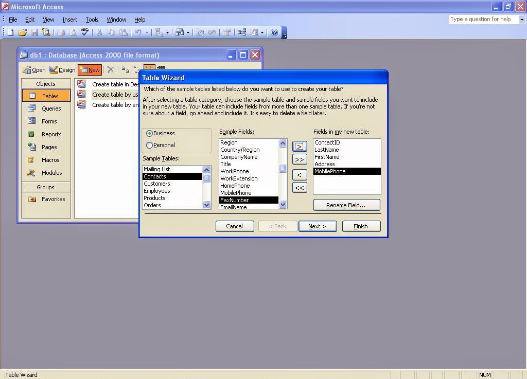 How To Create a Database Using Wizard ~ TUTORIALTPOINT- Java Tutorial ...