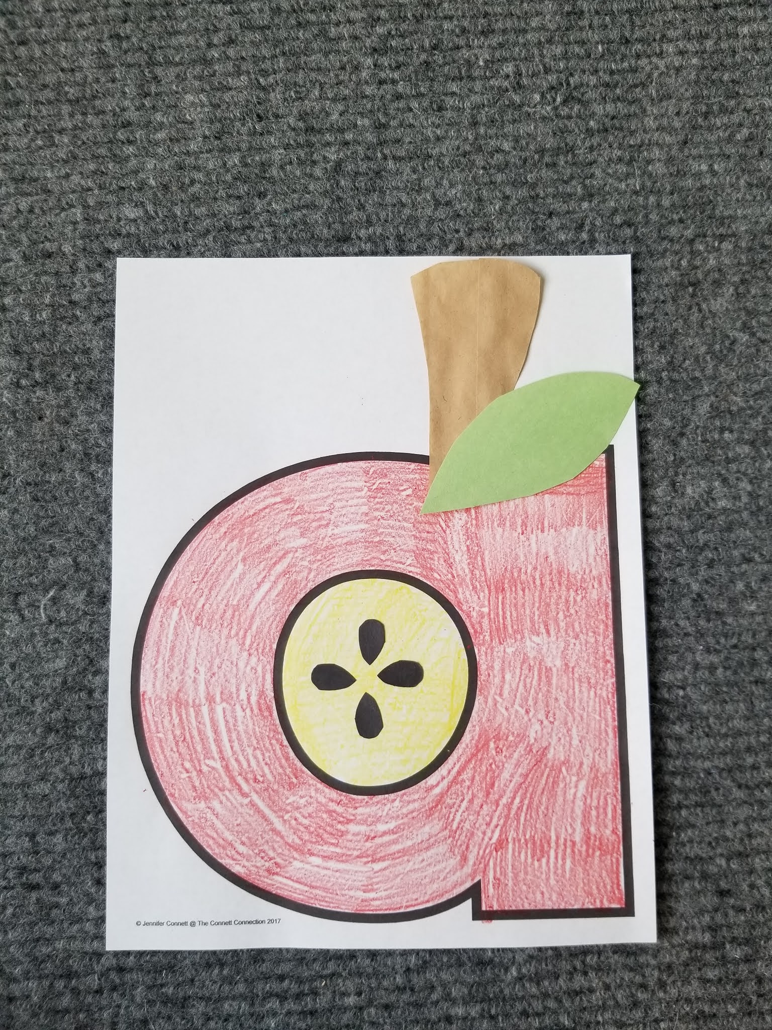 The Connett Connection: Letter A Craft: Apple