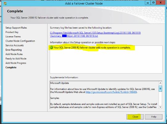 How to add SQL node to failover cluster - TECH Stuff