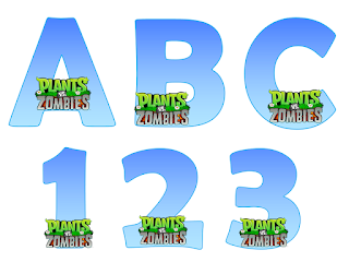 Kits imprimibles gratis : Abecedario plants vs zombies